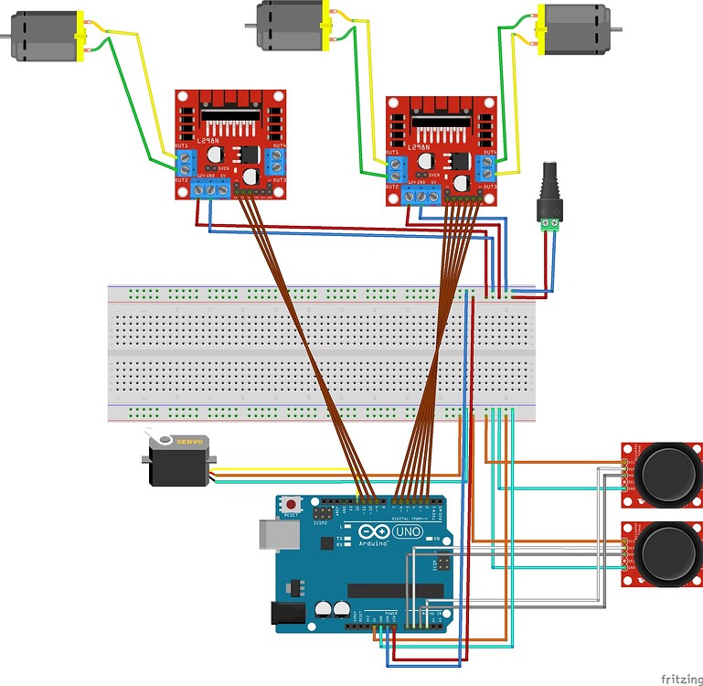 Arduino + joystick + dc motor + servo motor - General Guidance ...