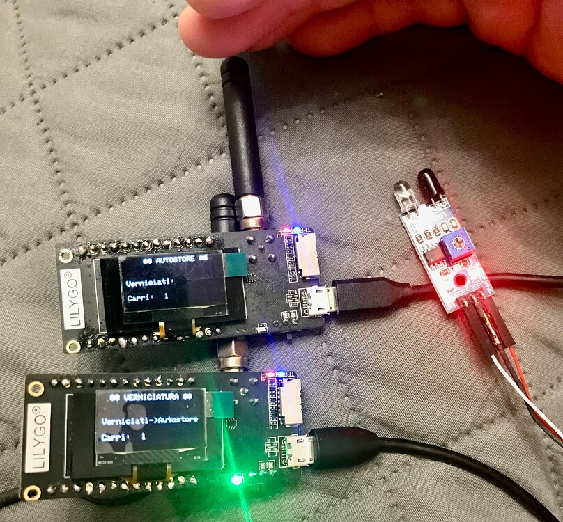 Trasmissione radio dati protocollo lo.ra e comando led - Software - Arduino Forum