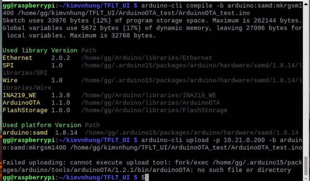 Problem uploading sketch with arduino OTA - Networking, Protocols, and Devices - Arduino Forum