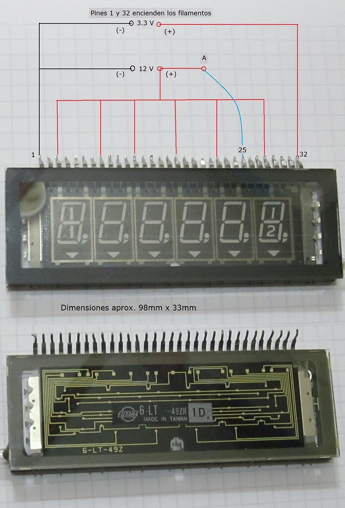 Display VFD Futaba 6-LT-49ZR - Hardware - Arduino Forum