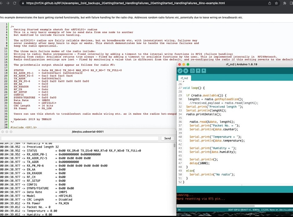 Connecting 2 ESP32 WROOM with nrf24L01 radio module - Networking ...