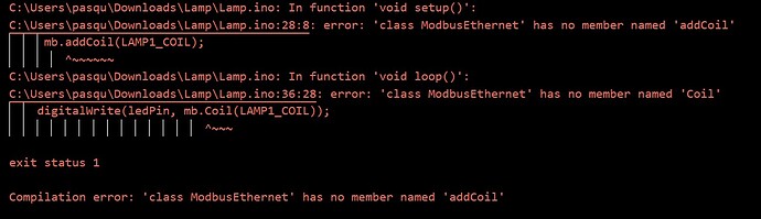 Problemi con libreria Modbus TCP - Software - Arduino Forum