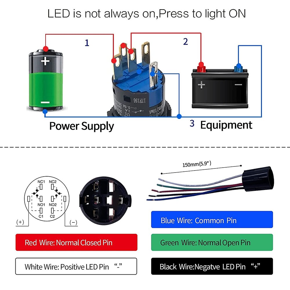 Using a 5 wire NO/NC LED button with Arduino correctly - General ...