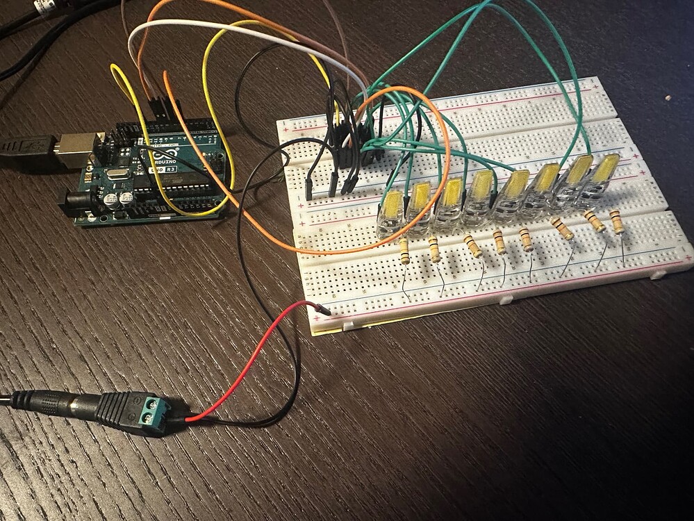 Basic set-up for TPIC6B595 Shift Register with PWM - LEDs and Multiplexing - Arduino Forum