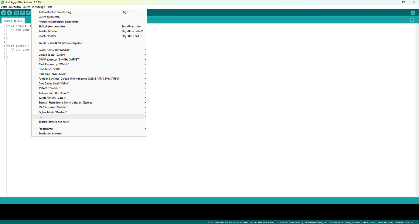 Port wird nicht erkannt ESP32 - Deutsch - Arduino Forum