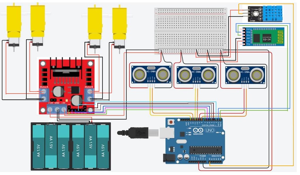 When the robot car is in Bluetooth mode, all the wheels move with every command - General ...