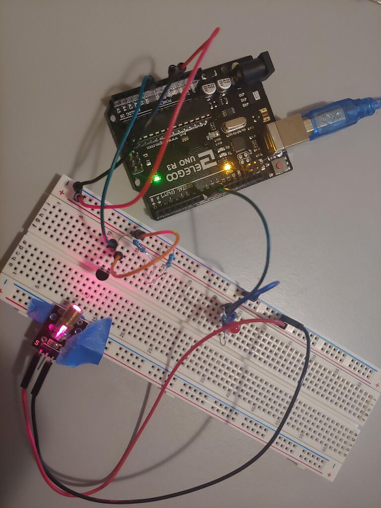Photodiode tripwire counting many at once - Programming - Arduino Forum