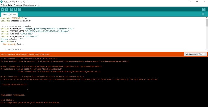 Problema al compilar con NODEMCU (ESP8266) - Español - Arduino Forum