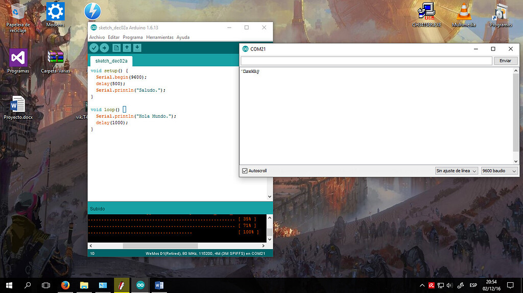 Problema con Wemos D1 y ( Serial.print() o subida en general ) - Hardware - Arduino Forum