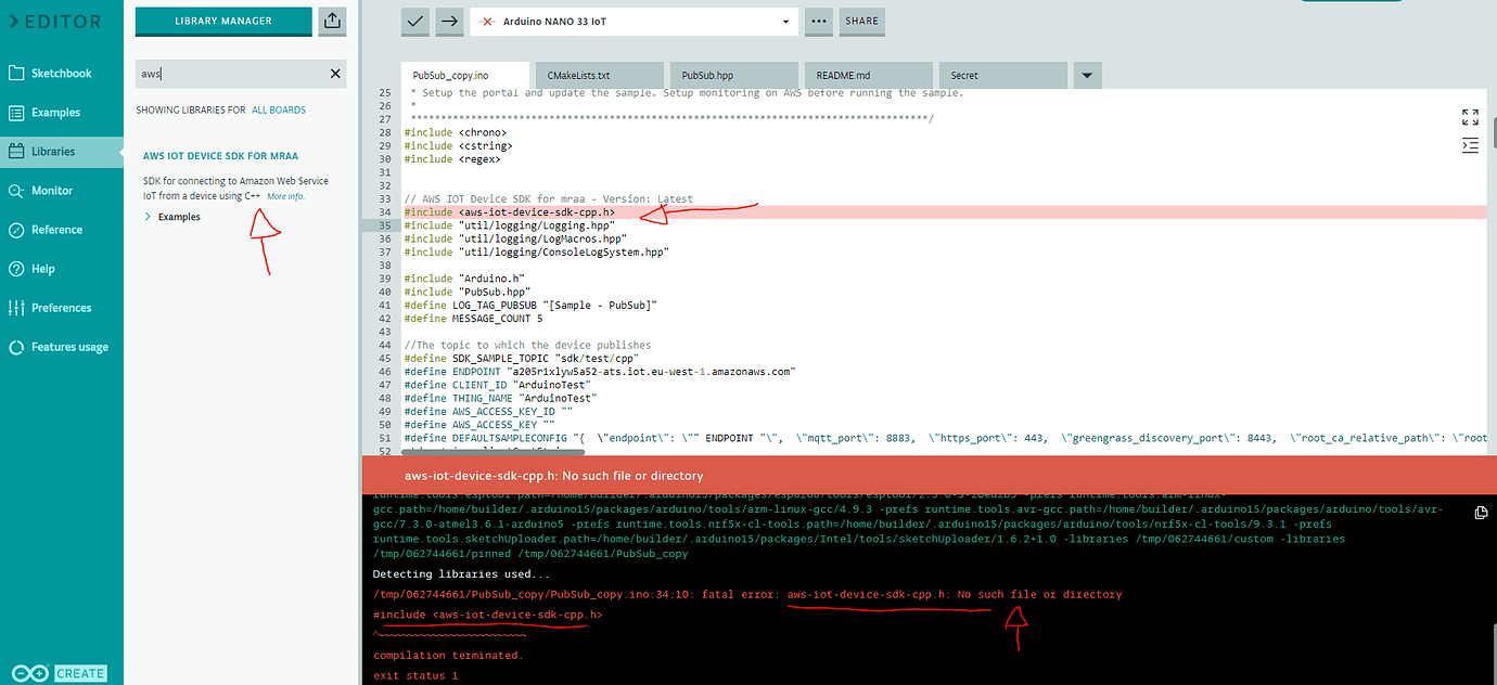 Error when importing Libraries into the Arduino Online Editor. - Cloud ...