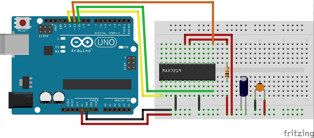 2-digit 7-segment display (10 pin) with MAX7219 - LEDs and Multiplexing ...