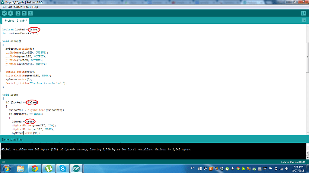 Project 12 true false Not Working The Arduino Starter Kit 