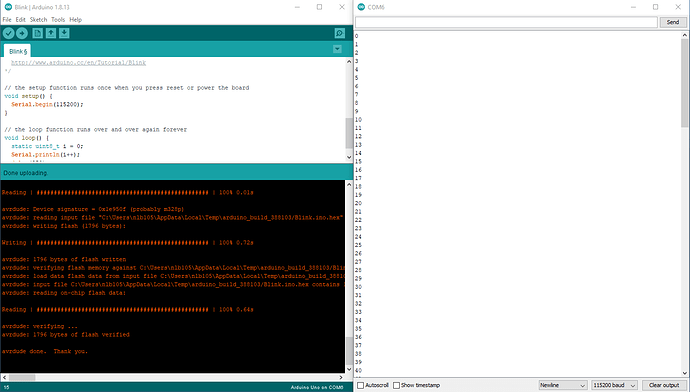 Atmeg328p can be programmed using USBasp programmer, but is out of sync when using FT232RL ...