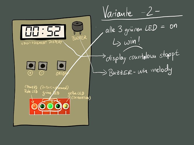 Brauche Hilfe beim Coden für mein Arduino Bombenentschärfungsspiel ...