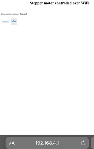 Stepper motor controled by web with ESP8266 (Problem) - General Guidance - Arduino Forum