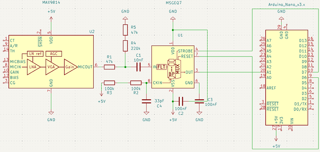 MSGEQ7 and MAX9814 - Audio - Arduino Forum