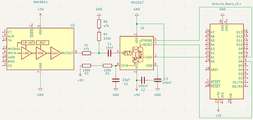 Msgeq7 And Max9814 Audio Arduino Forum 
