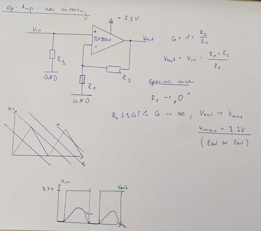Op Amp amplifier circuit without resistor at the inputs - General ...