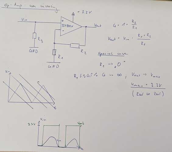 Op Amp amplifier circuit without resistor at the inputs - General ...