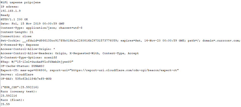 Currency rate - currconv.com - ESP32 - Webclient - Products and ...