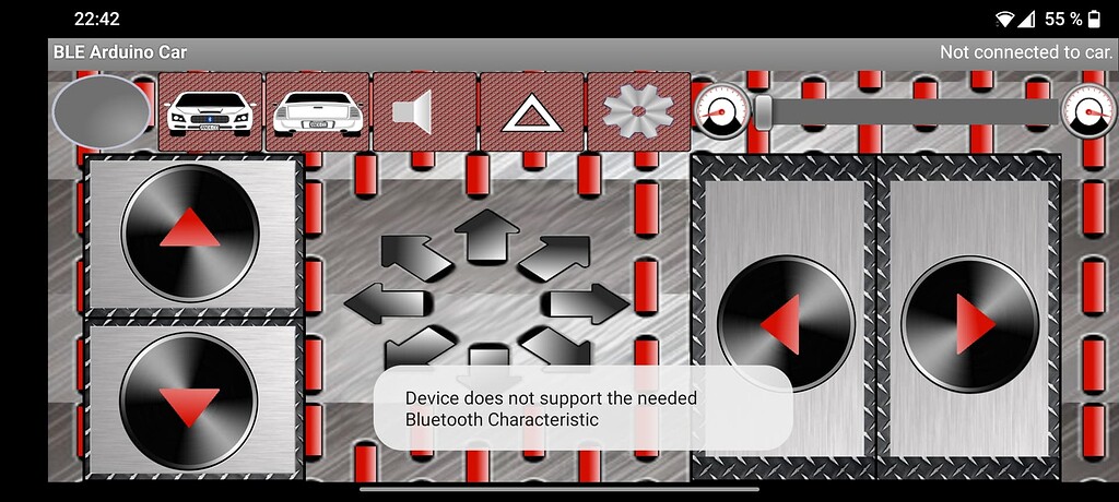 Rc Car Bluetooth App Error Bluetooth Characteristic Nano 33 Iot Arduino Forum