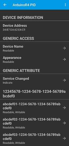 Arduino UNO R4 WiFi, BLE: only one characteristic of 3 is shown - UNO R4 WiFi - Arduino Forum