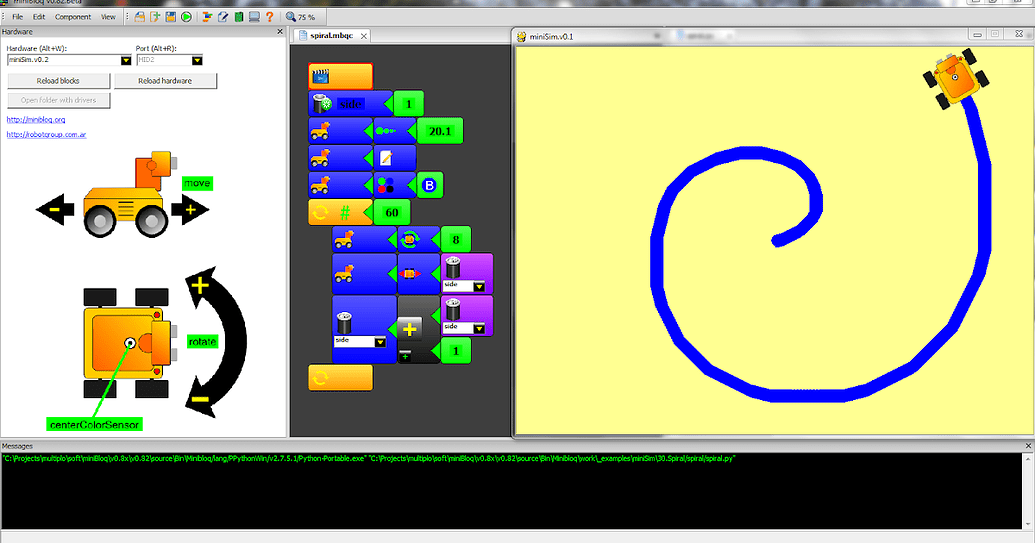 miniBloq.v0.82 y mini simulador 2D para niños - Software - Arduino Forum