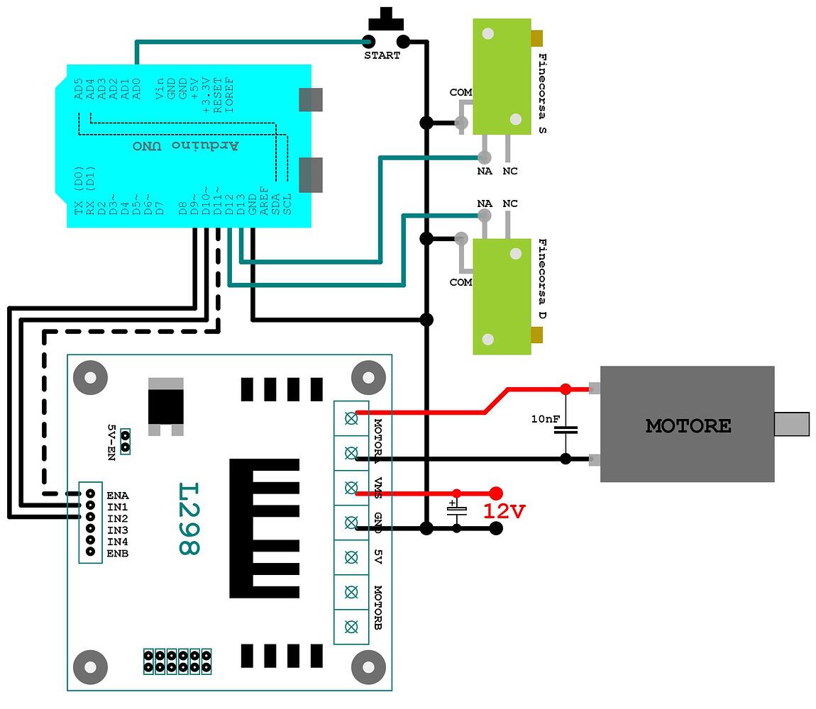 Aiuto!! Funzionamento motore 12v con inversione di marcia - Page 2 - Hardware - Arduino Forum