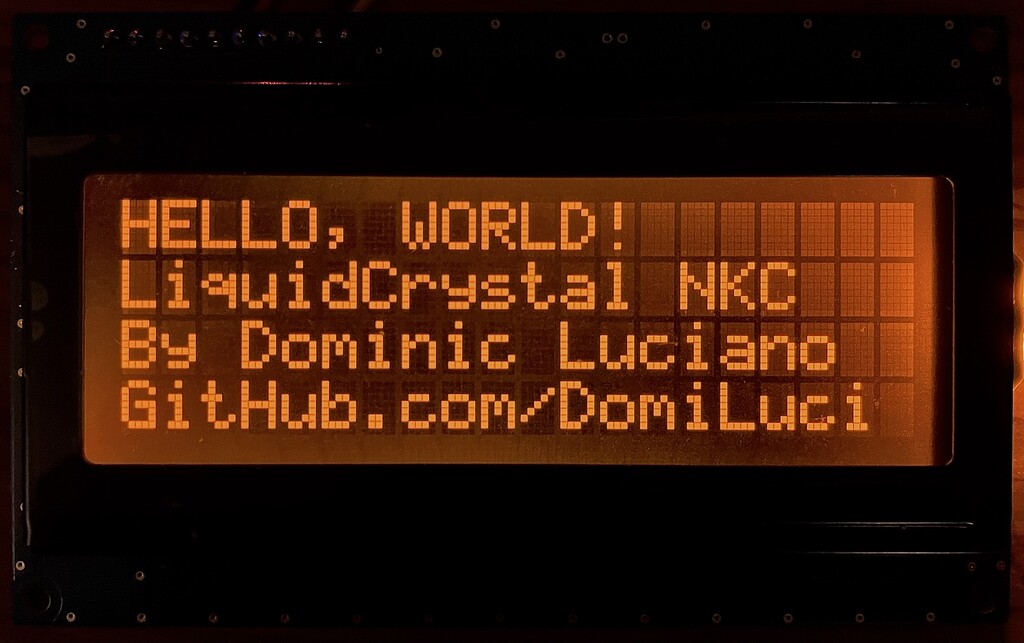 Introducing the LiquidCrystal NKC Library! - Libraries - Arduino Forum