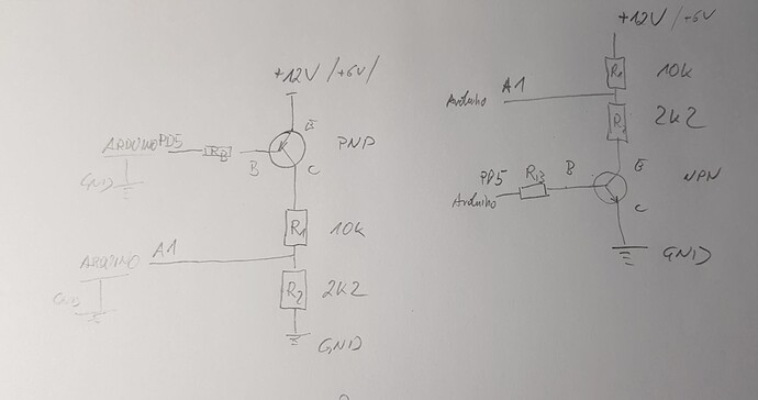 Spannungsteiler mit Transistor schalten zur Strommessung? - Deutsch - Arduino Forum