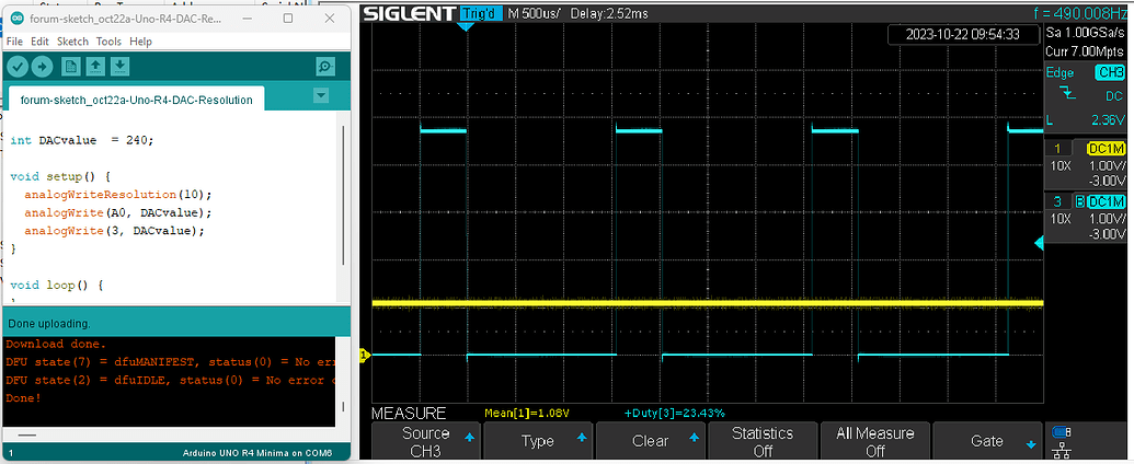 analogWriteResolution Arduino Uno r4 - UNO R4 Minima - Arduino Forum