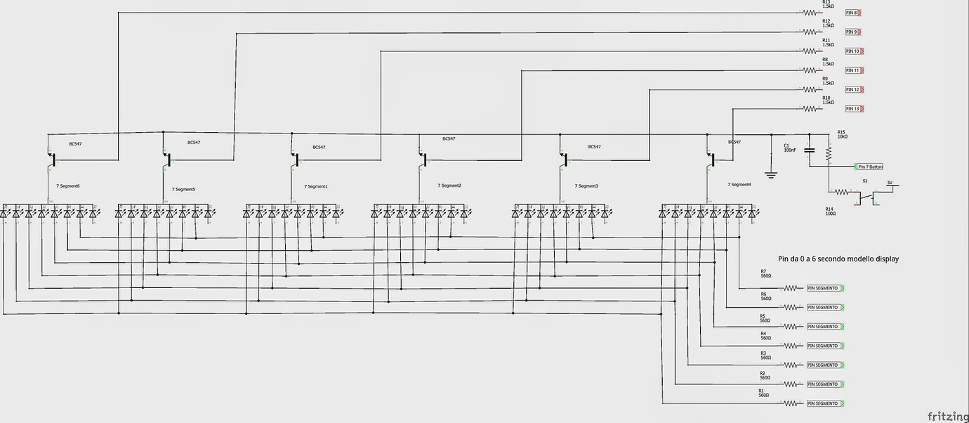 Arduino e display 7 segmenti cat comune Maxi - Generale - Arduino Forum
