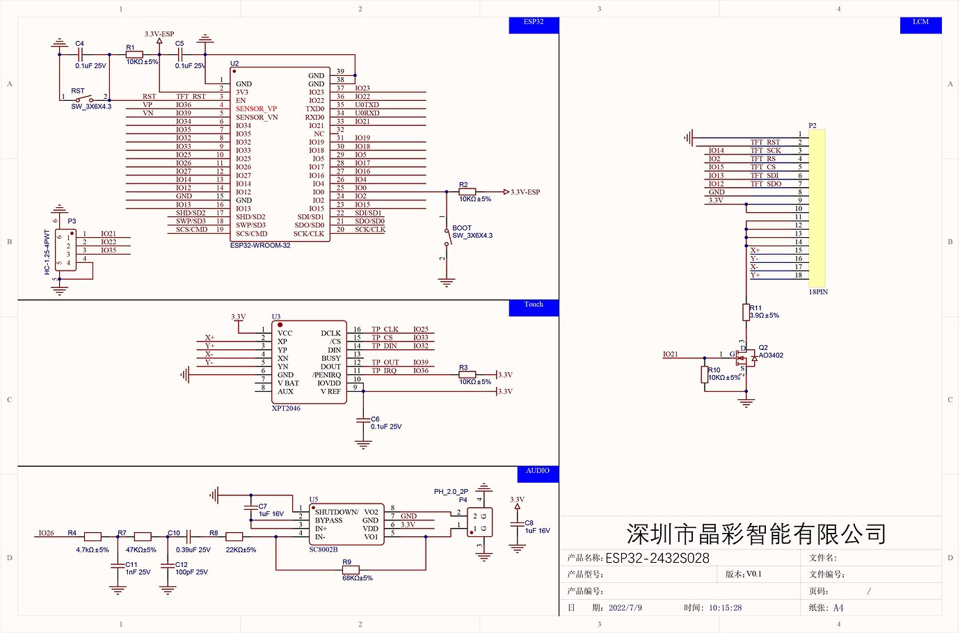 ESP32-2432s028r (Yellow Display-CYD -TFT-eSPI Bodmer library-touch problem - Displays - Arduino ...