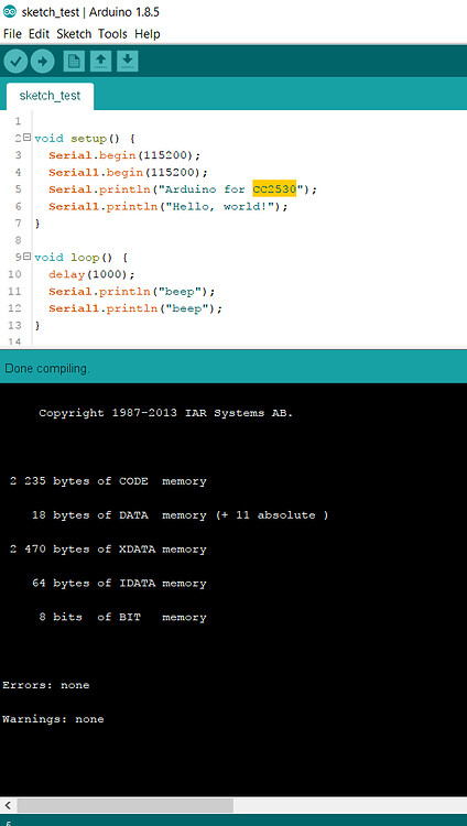 CC2530 /8051/ for for IEEE 802.15.4 modules - 3rd Party Boards - Arduino Forum