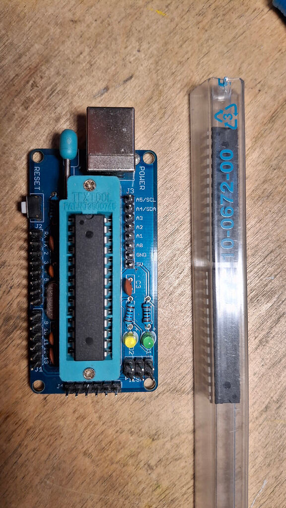 External ZIF board and connecting to upload Arduino bootloader onto raw ...