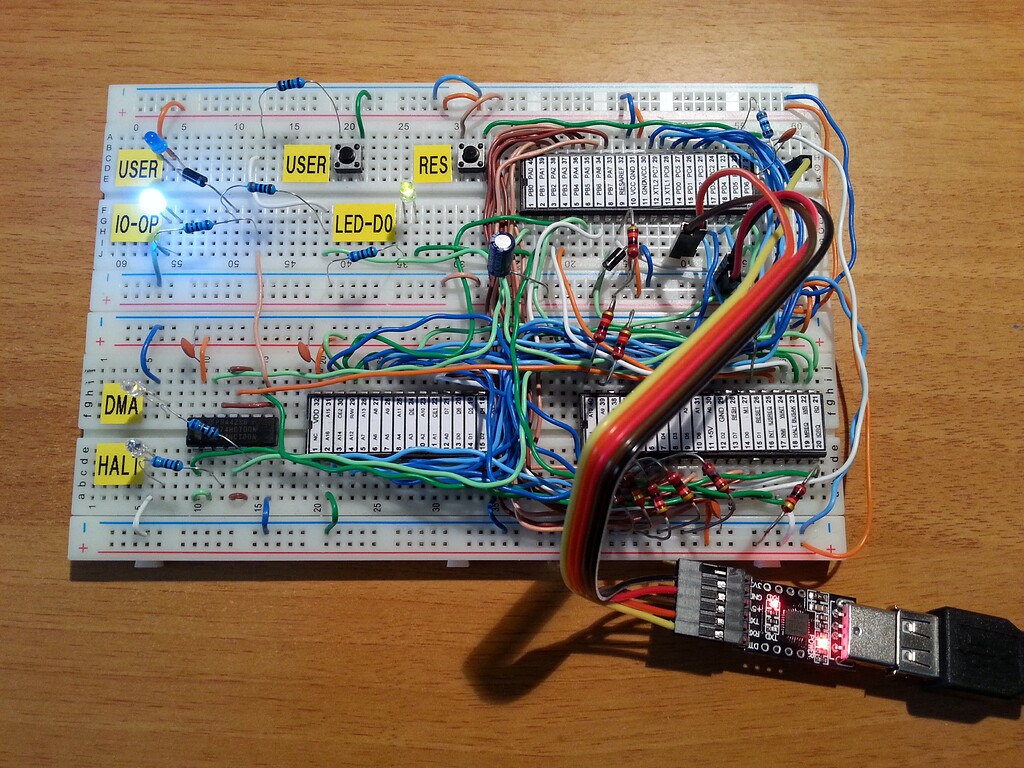 A 4$, 4ICs, Z80 + Atmega32A homemade computer on breadboard - Showcase - Arduino Forum