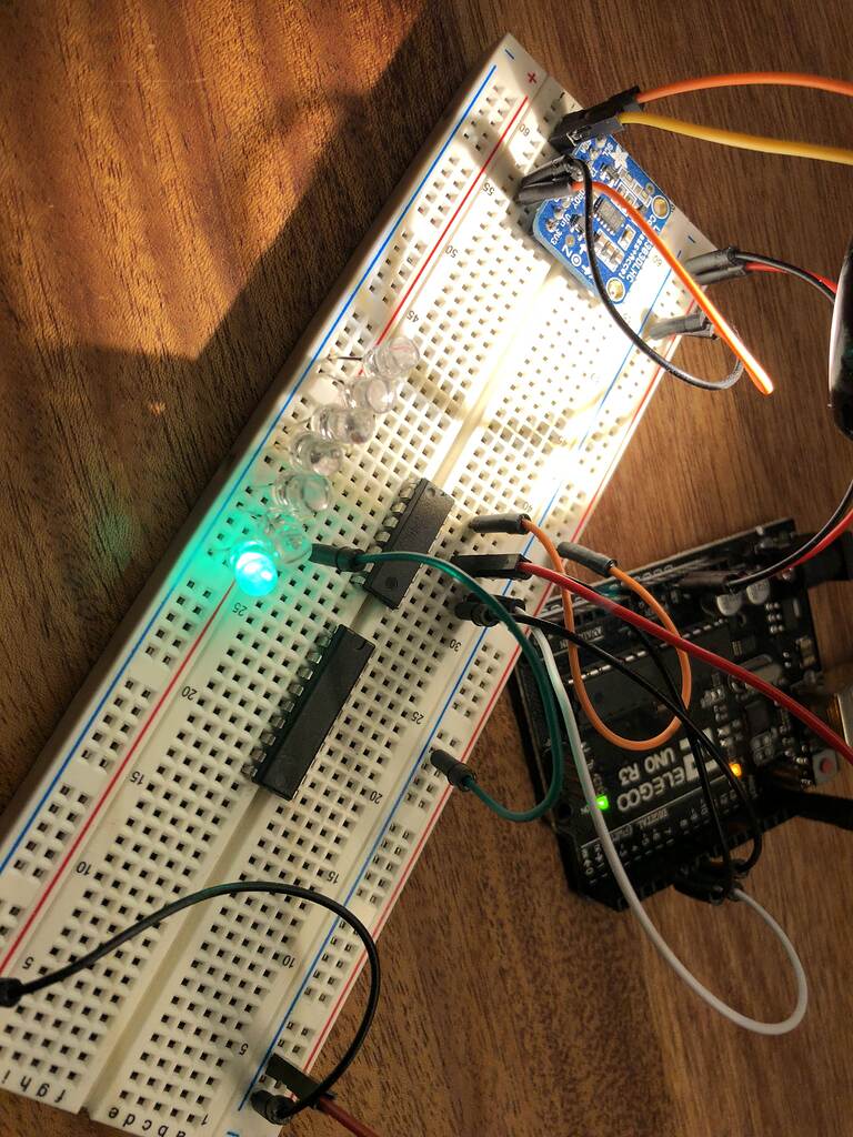 Issue with shift register - rapid random blinking - LEDs and Multiplexing - Arduino Forum