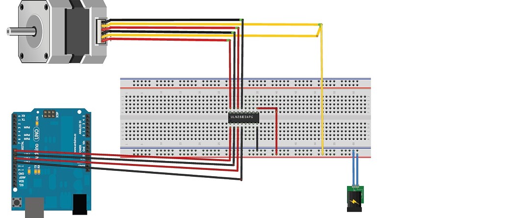 To turn clockwise & anticlockwise using : Arduino R3+Unipolar Stepper+ULN2803APG - Motors ...