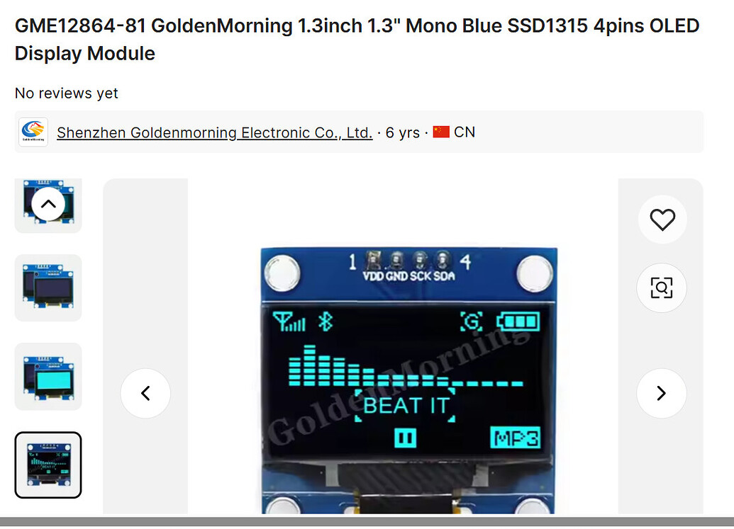 [Help] 1.3" OLED Display (SSD1306) Not Displaying Anything - General Guidance - Arduino Forum