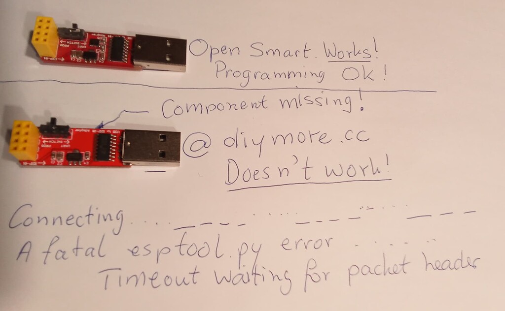 Problems with esp01 CH340 programmer with DIYMORE? - Uploading - Arduino Forum