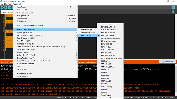Setting up ESP32 - Uploading - Arduino Forum