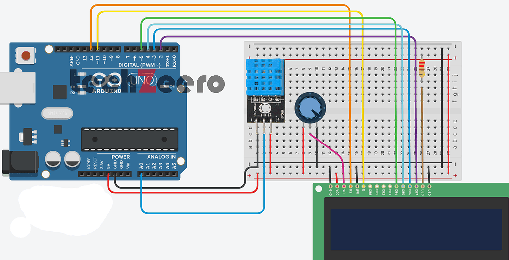 I am not sure how to wire this breadboard for the DHT-11 sensor? - General Guidance - Arduino Forum