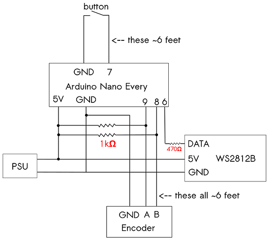 Rotary encoder: capacitance to ground causing freezes/restarts? - General Electronics - Arduino ...