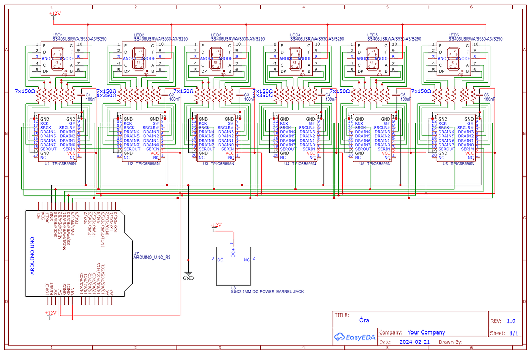Need help building 6 digit 7-segment display - LEDs and Multiplexing ... Need help building 6 digit 7-segment display - LEDs and Multiplexing ...