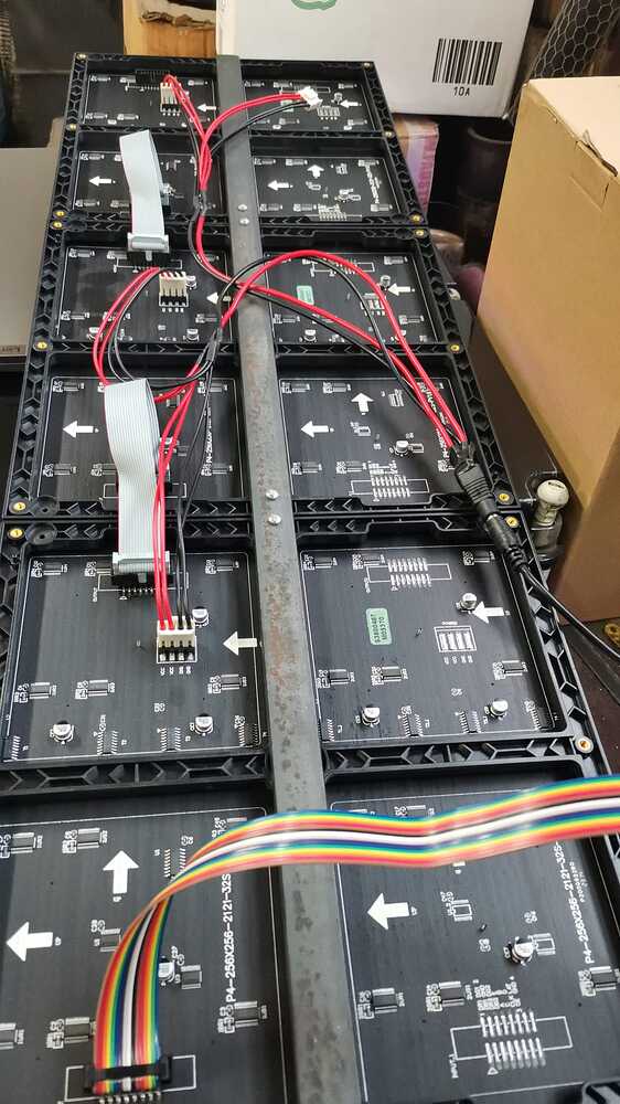 Unable to manage multiple RGB LED matrix panels as a single display ...