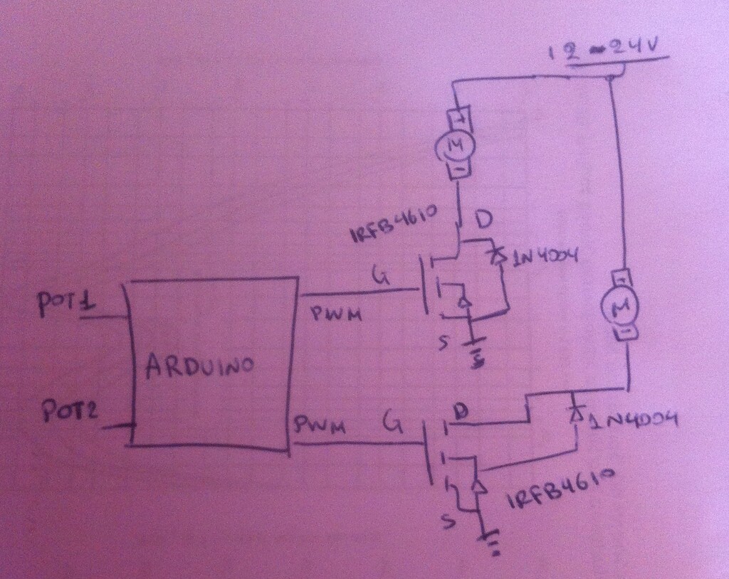 control multiple DC motor with arduino PWM - Motors, Mechanics, Power ...