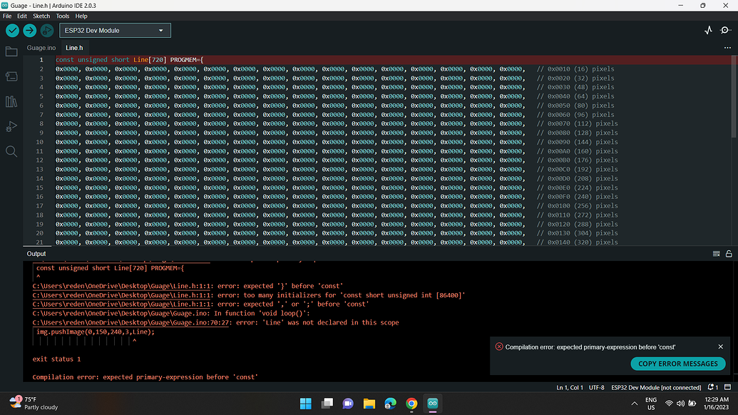 Expected primary-expression before 'const' - Programming - Arduino Forum