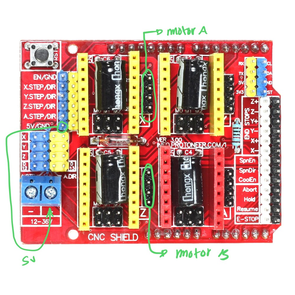 Help with mysterious behavior of cnc shield and steppers - Motors, Mechanics, Power and CNC ...