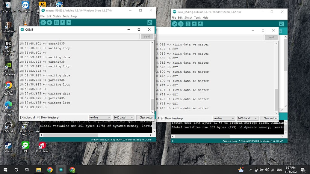 Error Serial Communication Arduino - Networking, Protocols, and Devices - Arduino Forum