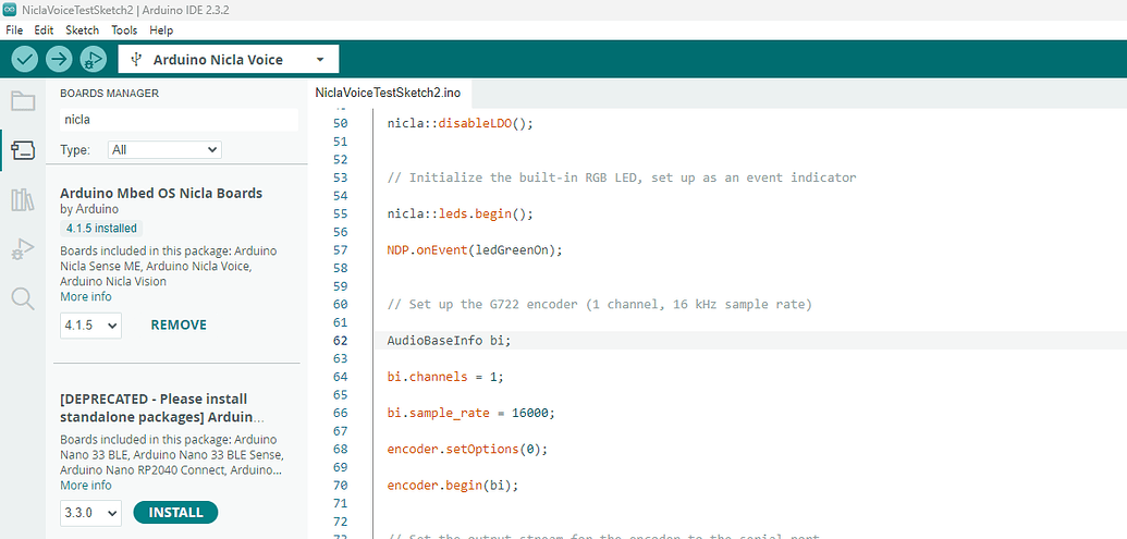 Newbie trying to sort out which libraries to use - Nicla Voice - Arduino Forum